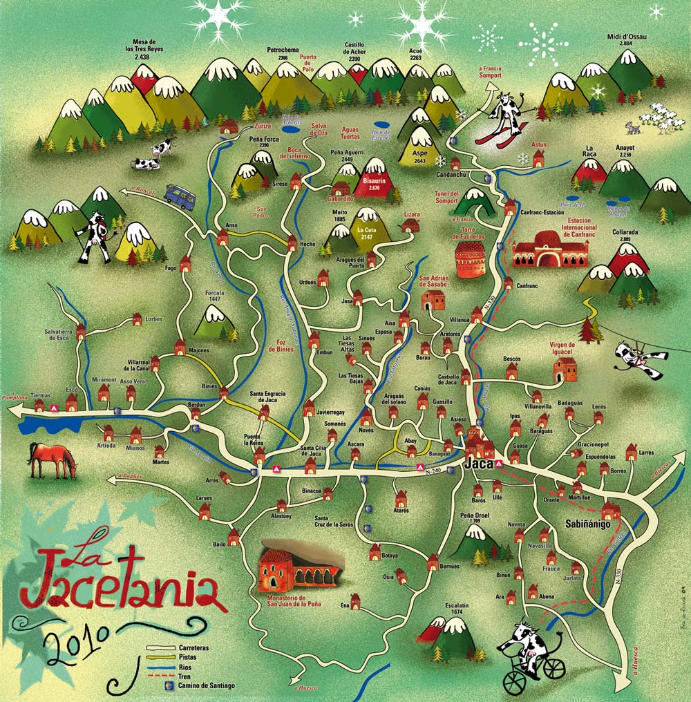 Mapa turistico huesca | Oldtravelbag.com